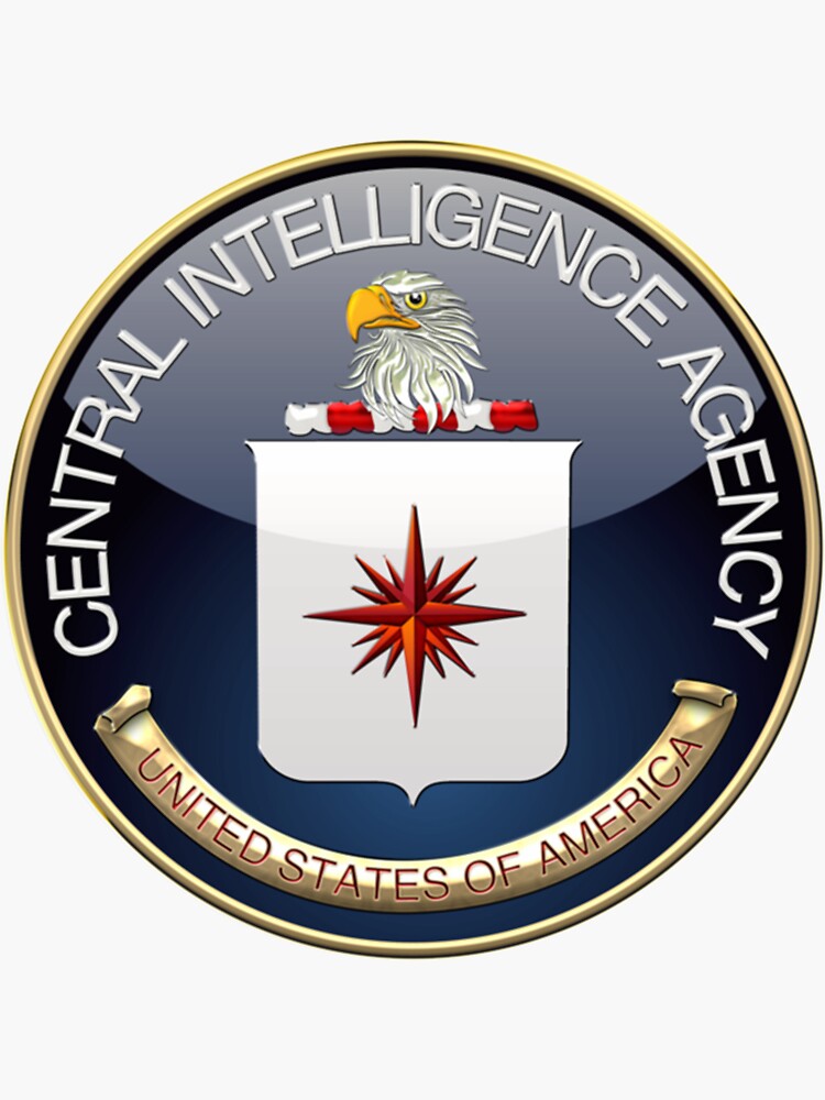 "Central Intelligence Agency CIA Emblem 3D on Black Velvet " Sticker ...