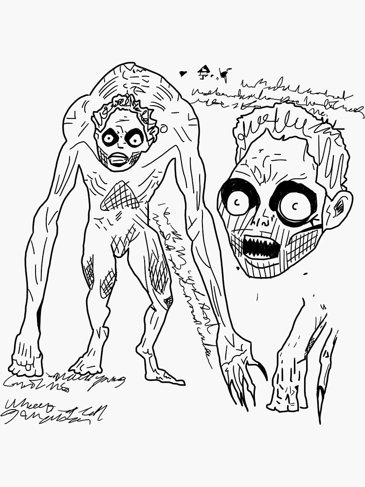 "Hyde Sketch Line Art" Sticker for Sale by qHouse | Redbubble