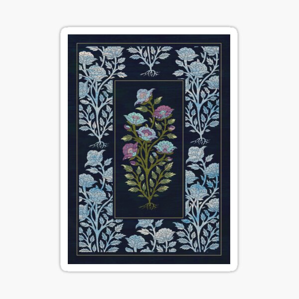 "Rose garden (indigo)" Sticker for Sale by grendgallery | Redbubble