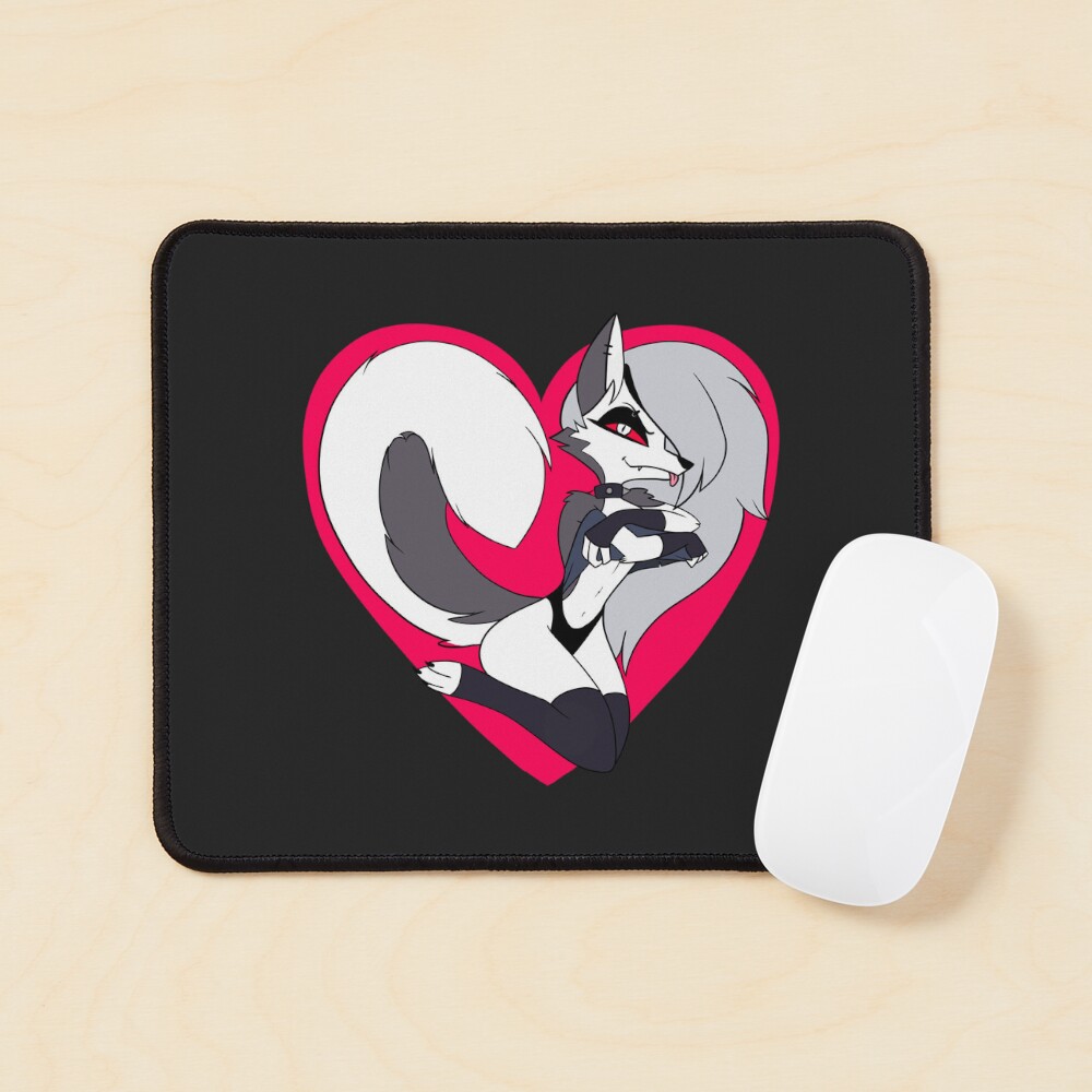 "Loona Helluva Boss Heart Shape with Background" Mouse Pad for Sale by ...