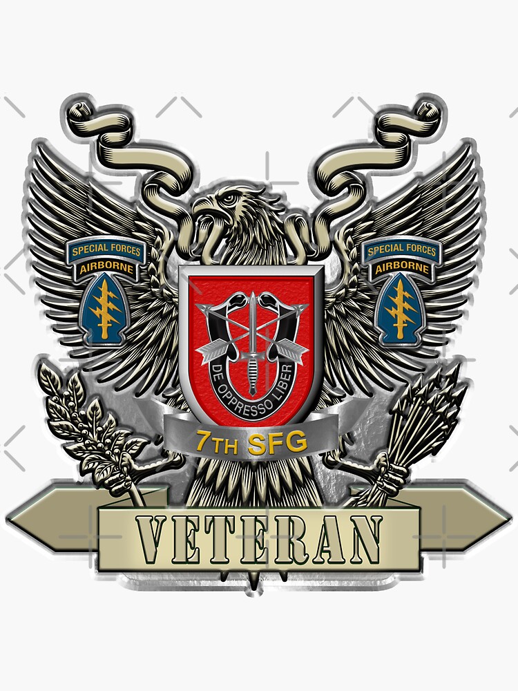 "7th Special Forces Group (Airborne)" Sticker for Sale by SoldierAlways ...