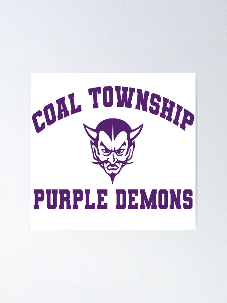 "Coal Township High School Purple Demons (Purple Logo)" Poster for Sale ...
