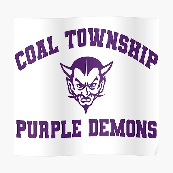 "Coal Township High School Purple Demons (Purple Logo)" Poster for Sale ...