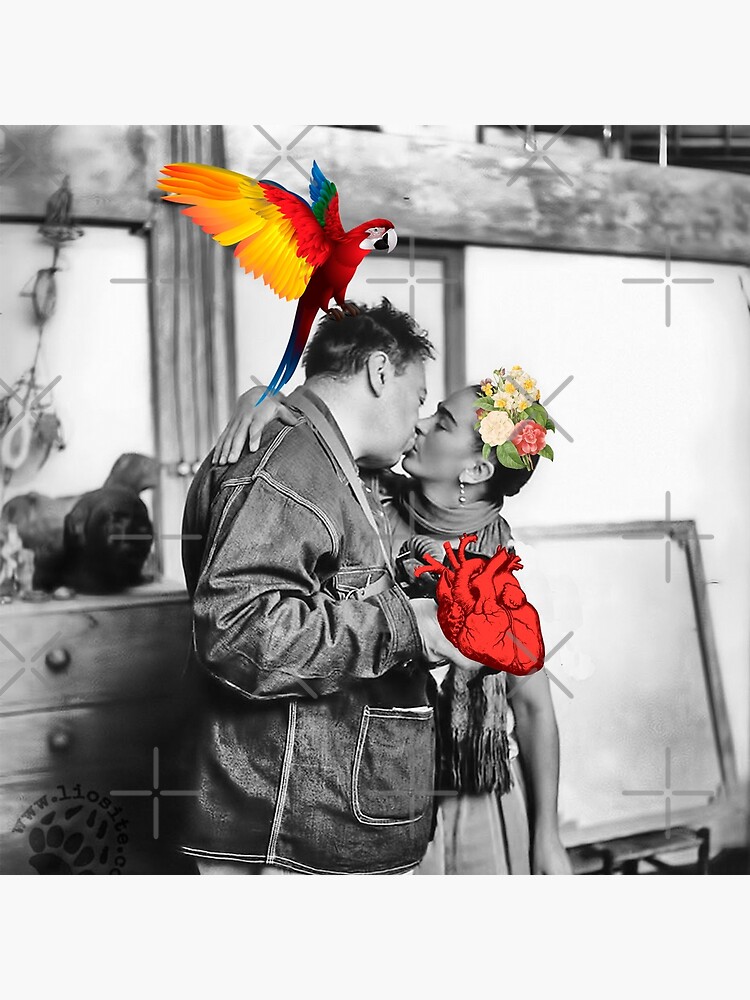 Frida Kahlo Diego Rivera Kiss Premium Matte Vertical Poster sold by ...