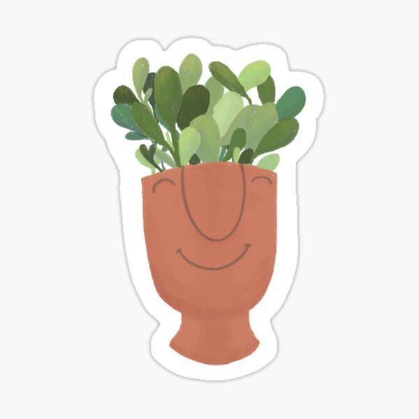 "Happy Little Plant" Sticker for Sale by toadandink | Redbubble