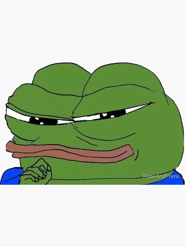 "Smug face Pepe the Frog Help helper Apu" Sticker for Sale by ...