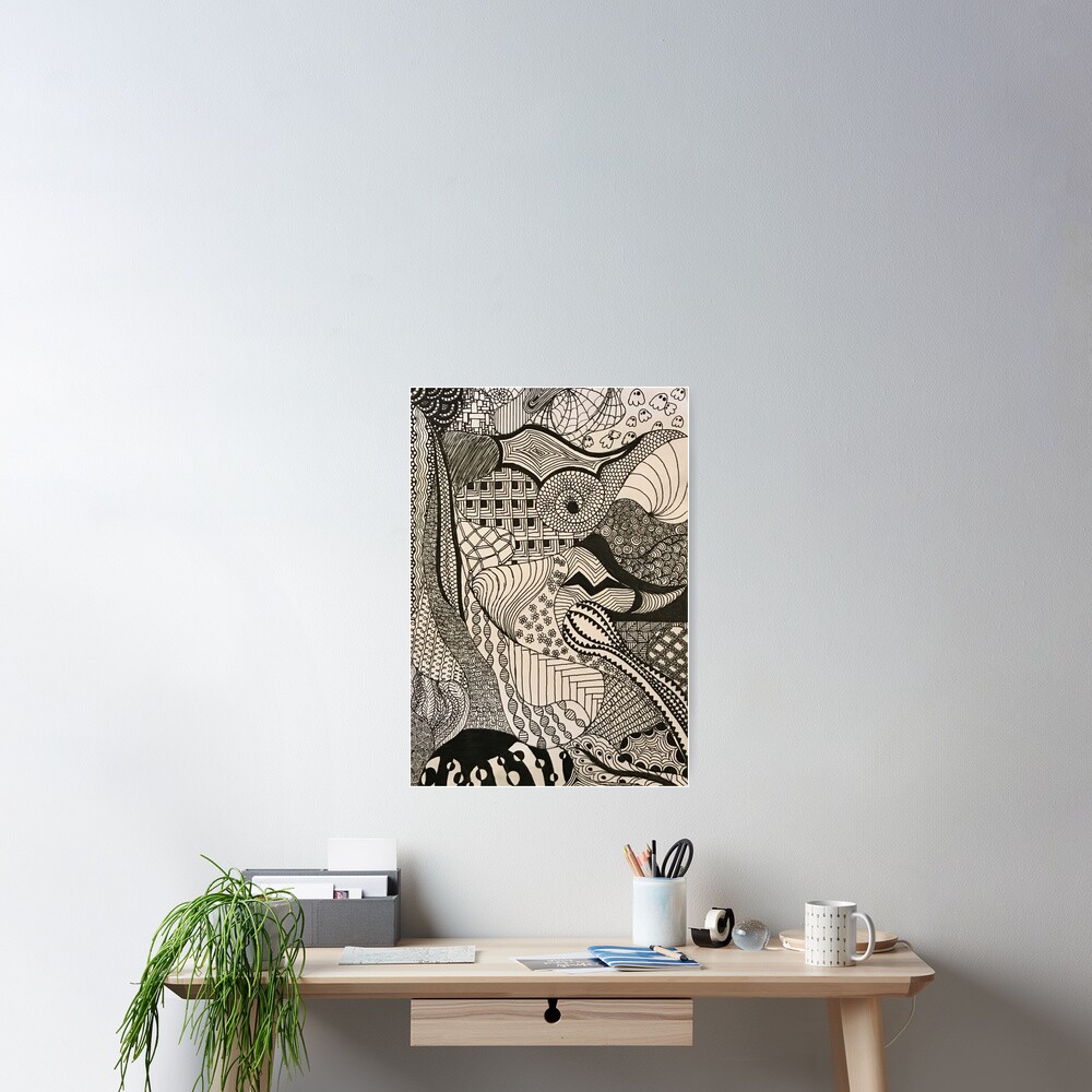 "Zentangle 1" Poster for Sale by Ektomaluja | Redbubble