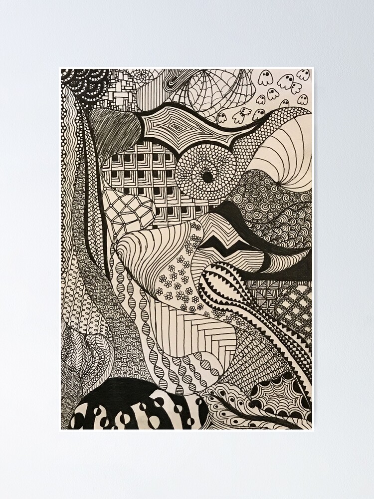 "Zentangle 1" Poster for Sale by Ektomaluja | Redbubble