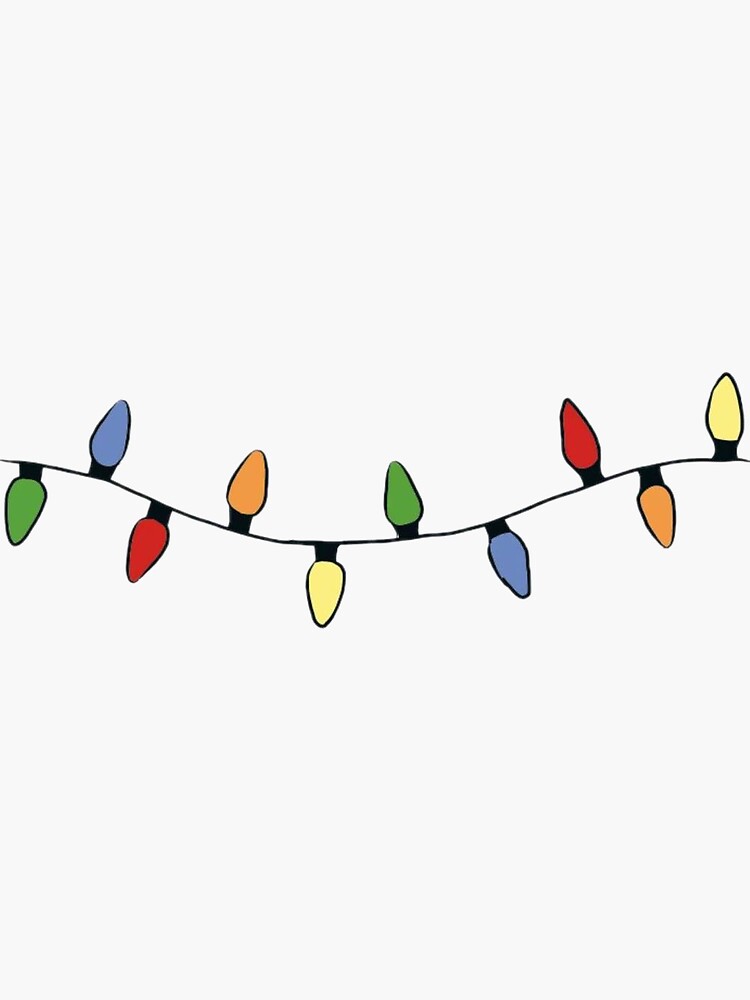 "Christmas lights" Sticker for Sale by hollymarkham | Redbubble