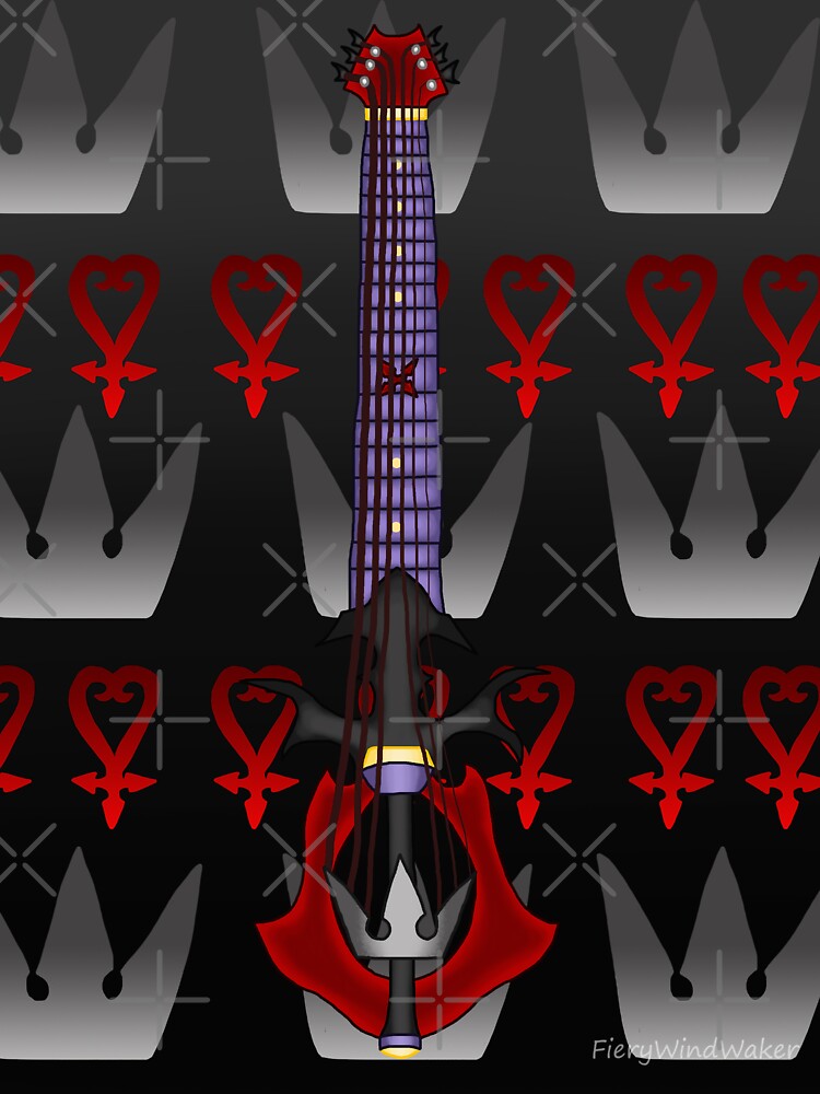 "Keyblade Guitar #19 - Dark Keyblade" Sticker by FieryWindWaker | Redbubble