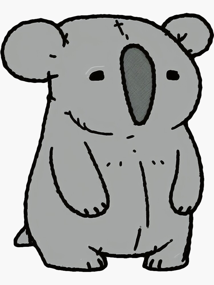 "Rejected Cartoon Cute Koala " Sticker for Sale by NeoFuturismArt ...