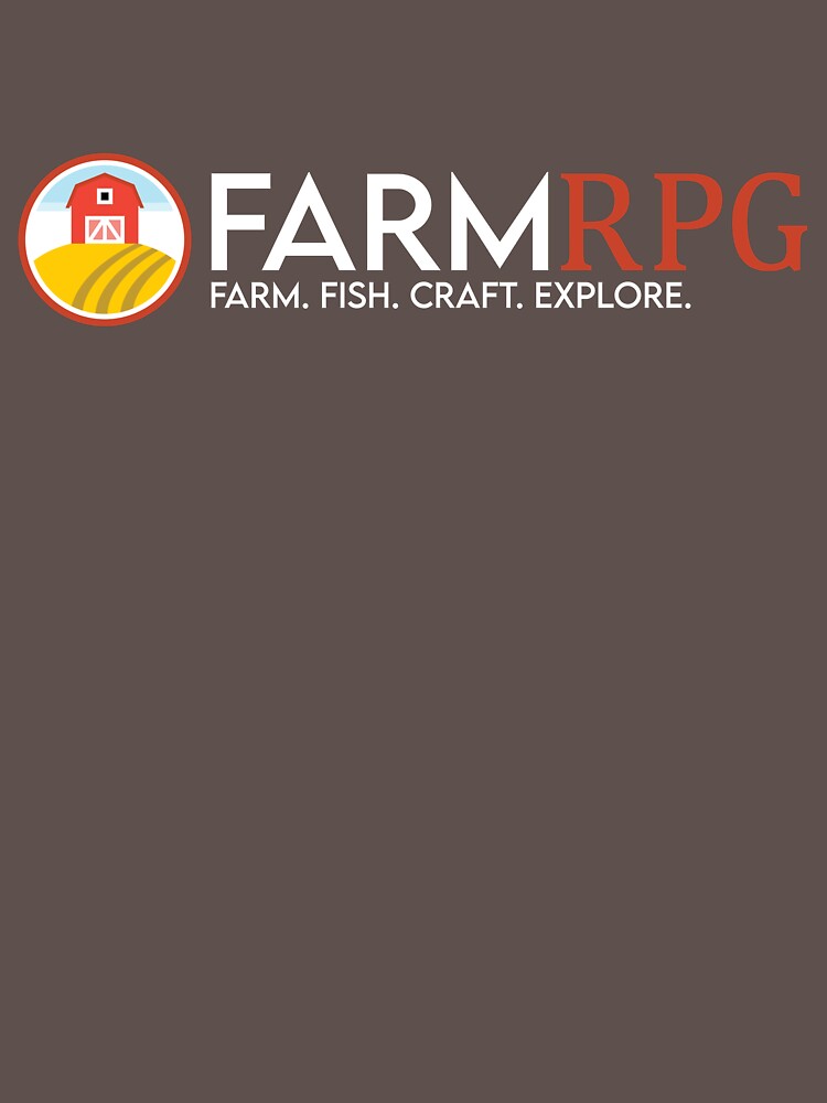 "Farm RPG Logo (Dark)" T-shirt for Sale by FarmRPG | Redbubble | farm t ...