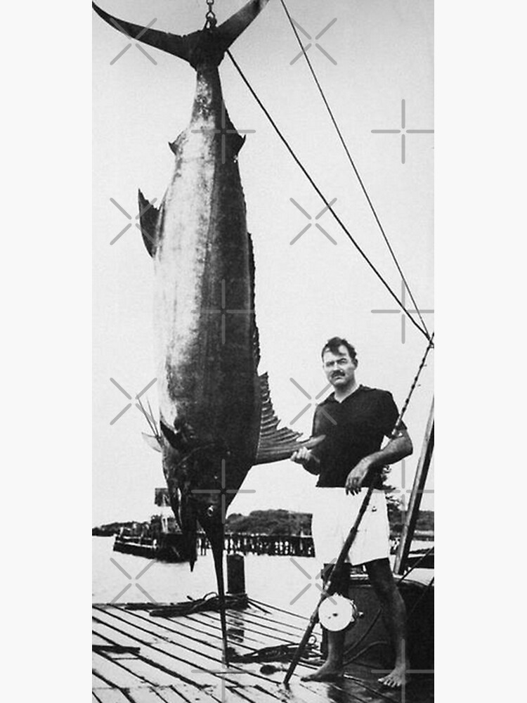 "ernest hemingway black white giant marlin" Poster for Sale by ...