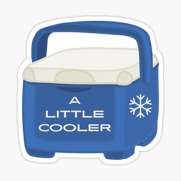 "a blue little cooler" Sticker for Sale by indiecottage | Redbubble