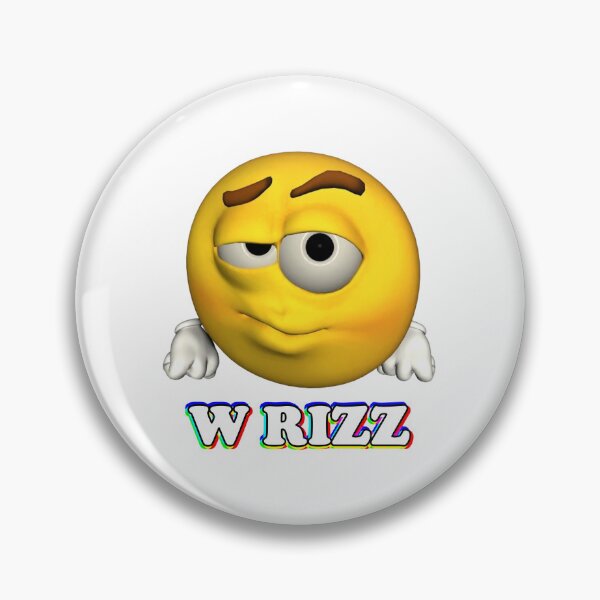 "w rizz cursed emoji" Pin for Sale by snazzyseagull | Redbubble
