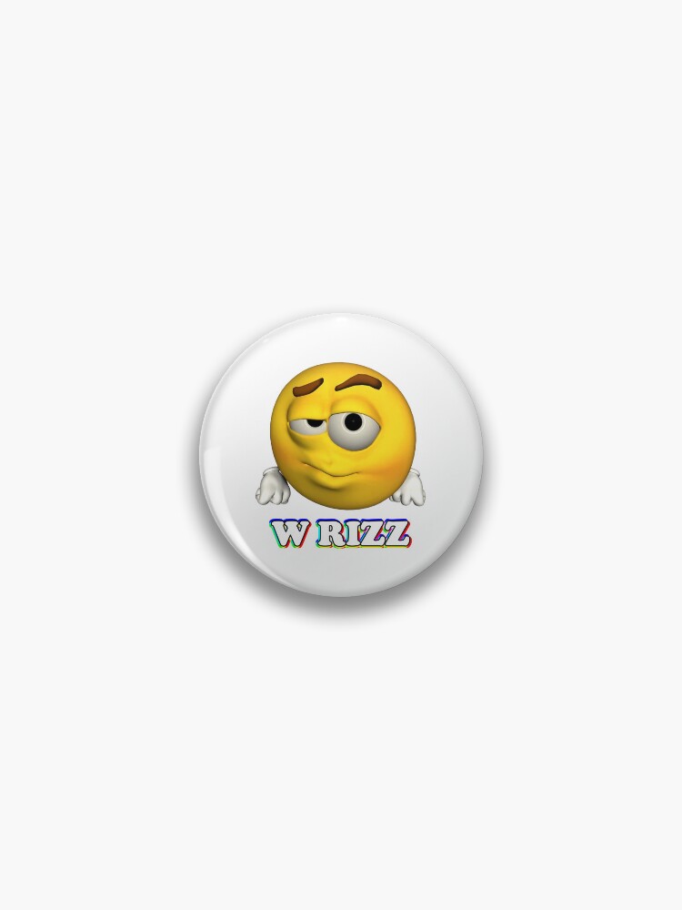 "w rizz cursed emoji" Pin for Sale by snazzyseagull | Redbubble