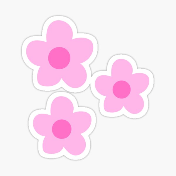 "pink preppy flower set" Sticker for Sale by Creative Brat Design ...