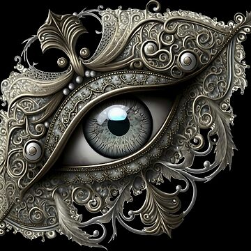 " Steampunk Eye Tshirt - Silver Filligree Steampunk Eye Design" Sticker ...