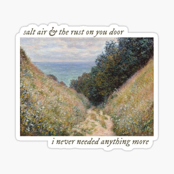"august folklore classic painting t swift lyrics" Sticker for Sale by ...