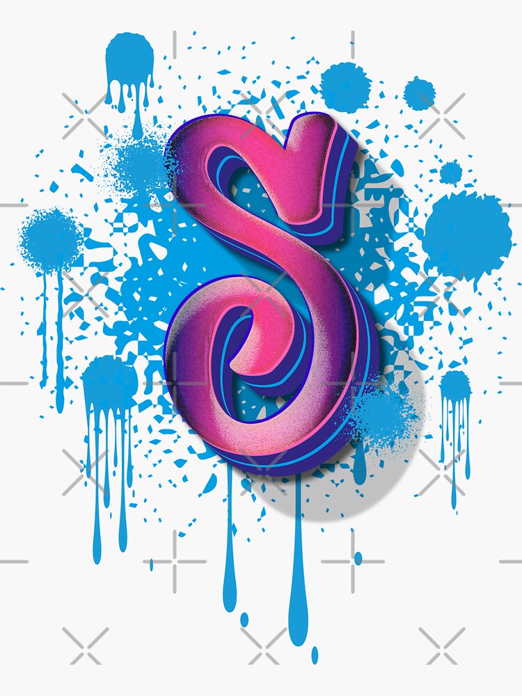 "S Graffiti Initial" Sticker for Sale by Kamiri | Redbubble