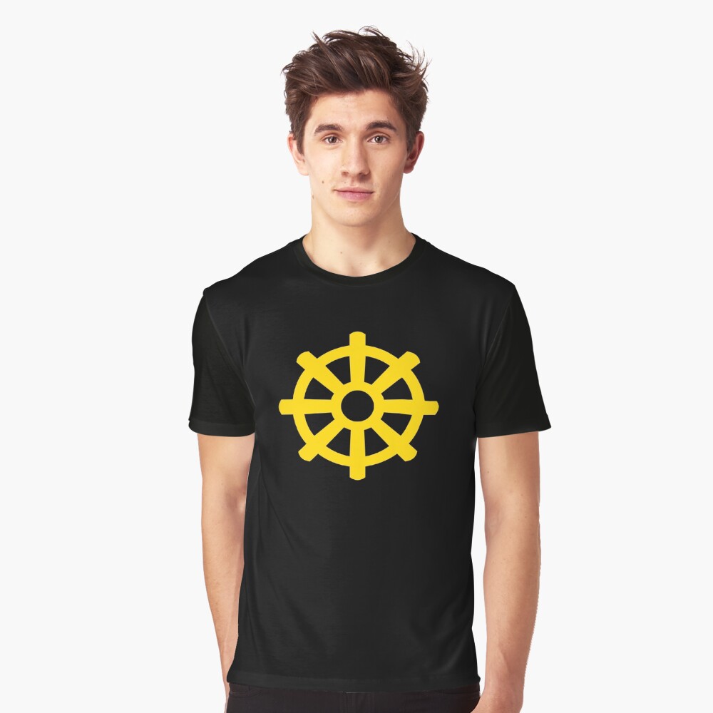 "Dharma Wheel Dharmachakra Buddhist Hindu Jain Symbol Merch" Sticker ...