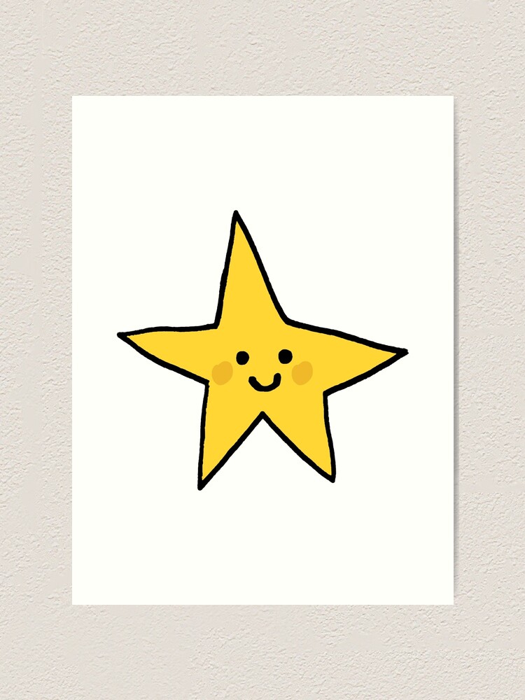 "happy star" Art Print by wellkeptthing | Redbubble