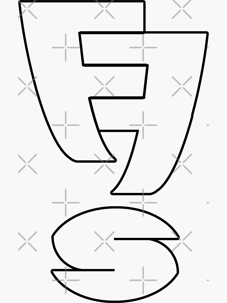 "FFS Symbol (Black Outline)" Sticker for Sale by Veraukoion | Redbubble