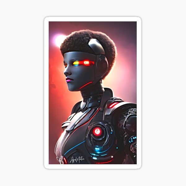 "Hip Hop Bots - #8" Sticker for Sale by AfroMatic | Redbubble