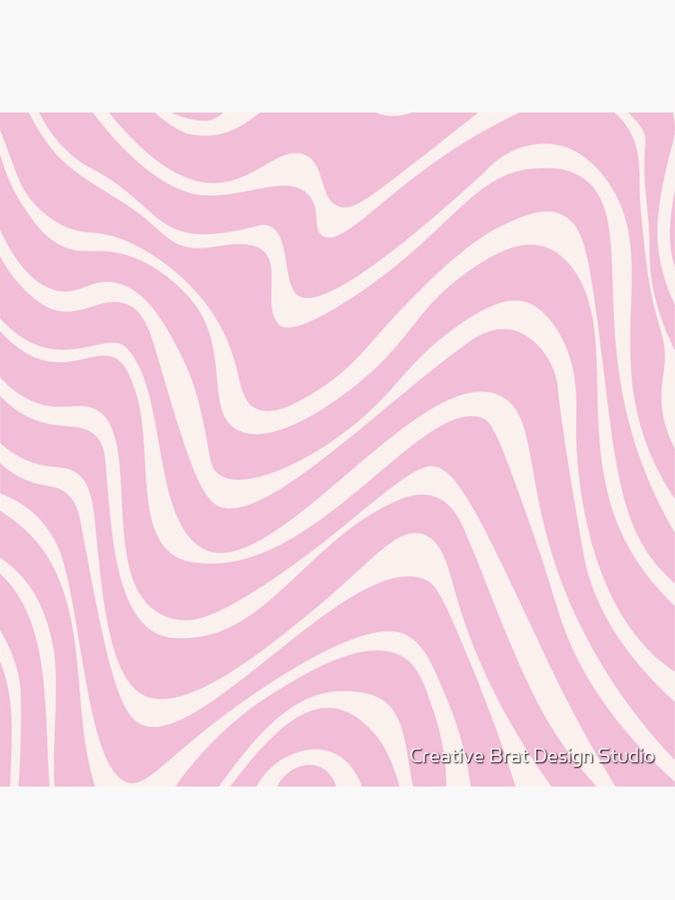 "groovy pattern soft pink aesthetic pattern" Sticker for Sale by ...