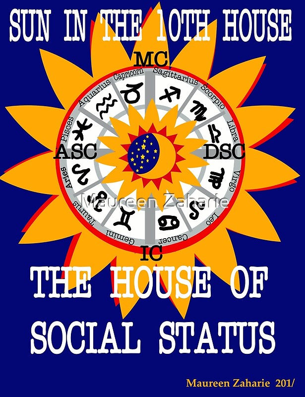 "Zodiac Sun in the 10th House" by Maureen Zaharie | Redbubble