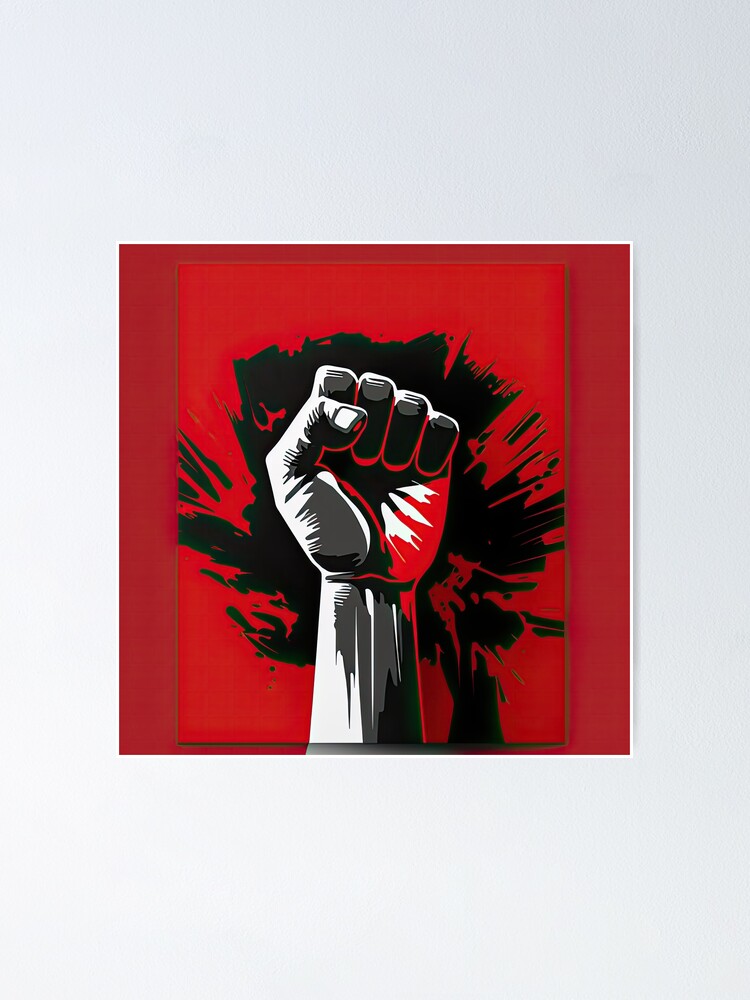 "Raised Fist Protest Art in Street Art Style" Poster for Sale by ...