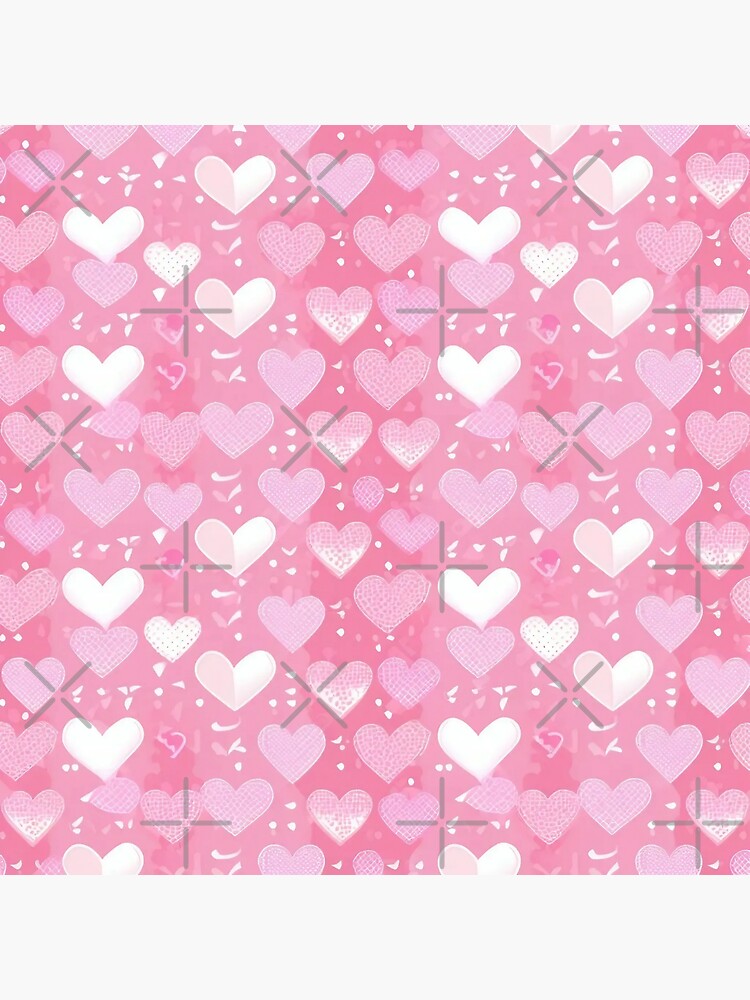 "Cute Pink Valentine Hearts" Sticker for Sale by MythicPrompts | Redbubble