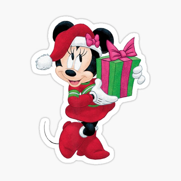 "Cute Girl Cartoon Mouse Holiday Present Graphic" Sticker for Sale by ...