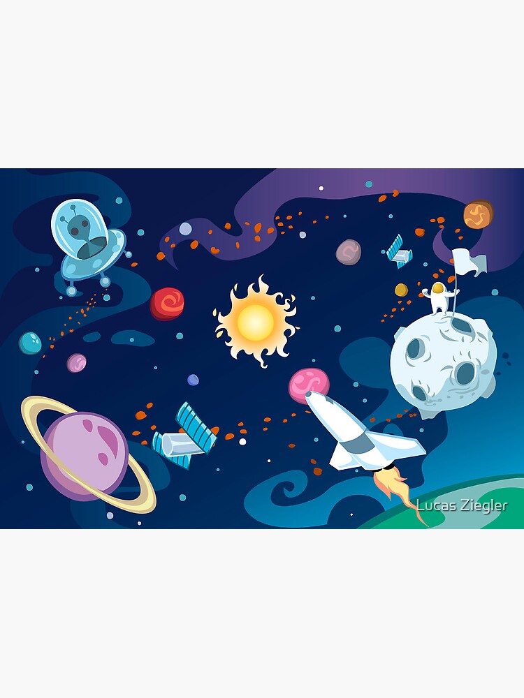 "Cartoon Space Stickers " Sticker for Sale by Lucas-- | Redbubble