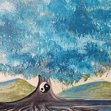 "Blue Tao Tree" Sticker for Sale by Olivia Tatara | Redbubble