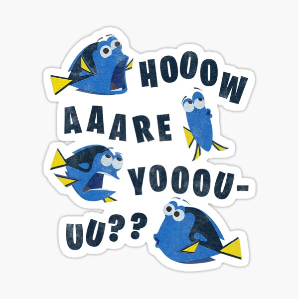 "Cute Cartoon Fish How Are You Graphic Tee" Sticker for Sale by ...