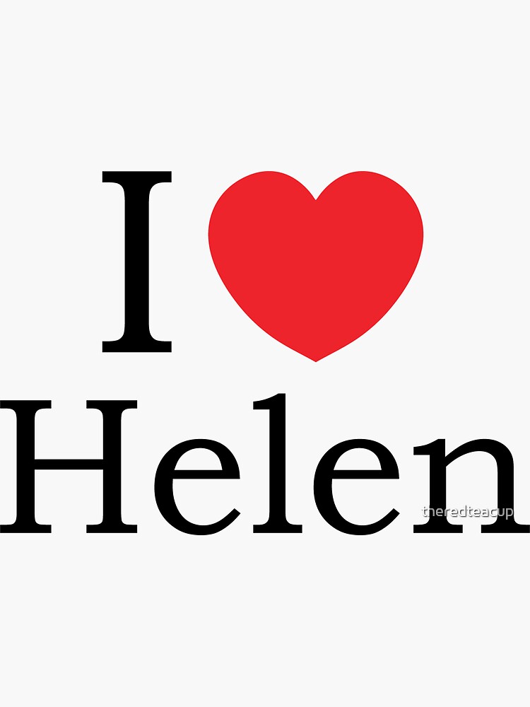 "I Love Helen - With Simple Love Heart" Sticker for Sale by ...