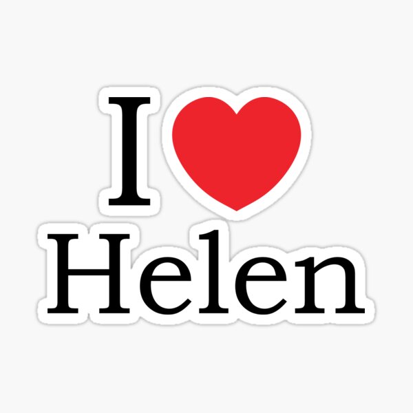 "I Love Helen - With Simple Love Heart" Sticker for Sale by ...
