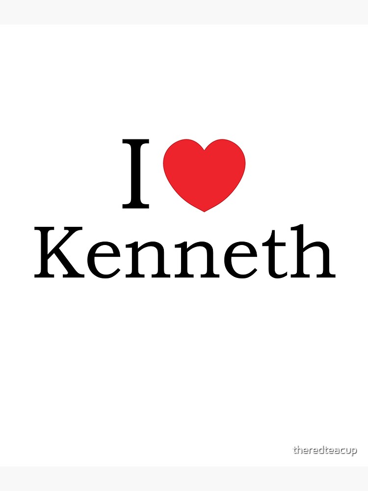 "I Love Kenneth - With Simple Love Heart" Greeting Card for Sale by ...