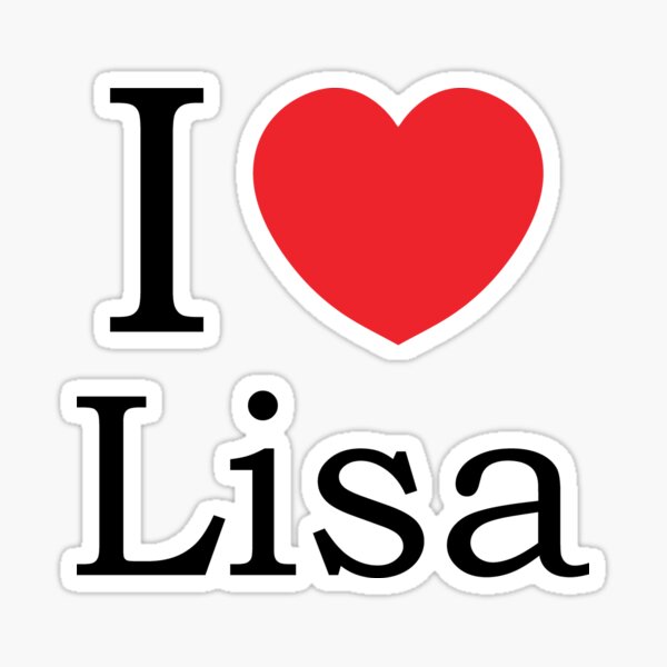 "I Love Lisa - With Simple Love Heart" Sticker for Sale by theredteacup ...