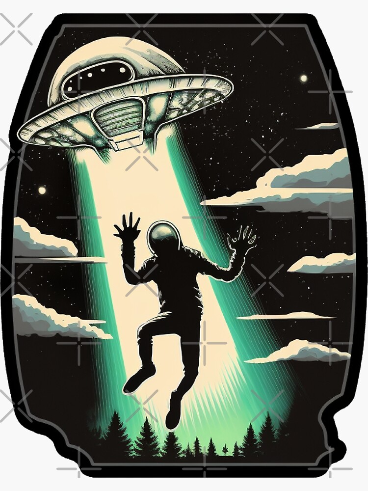 "UAP/UFO "Alien Abduction" sticker" Sticker for Sale by Infinite-RH-Pod ...