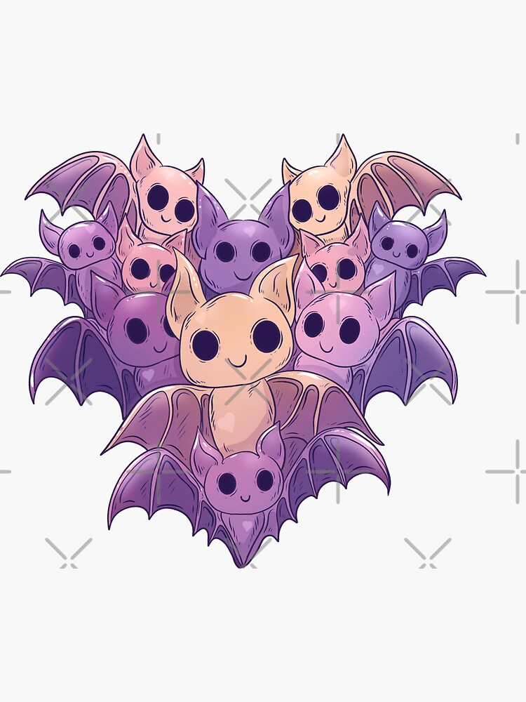 "Bats heart!" Sticker for Sale by jess1586 | Redbubble