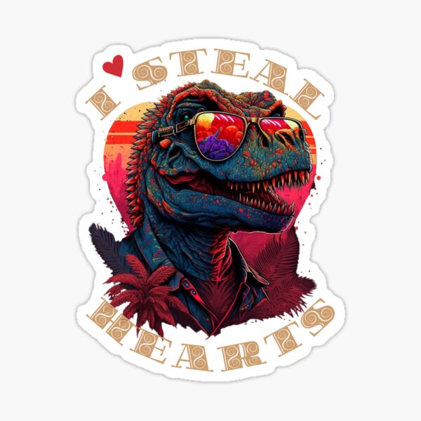 "Love Rex: A Dino-mite Valentine's Day T-Shirt" Sticker for Sale by ...