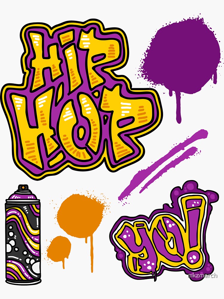 "Hip Hop Yo Graffiti" Sticker for Sale by mkzmerch | Redbubble