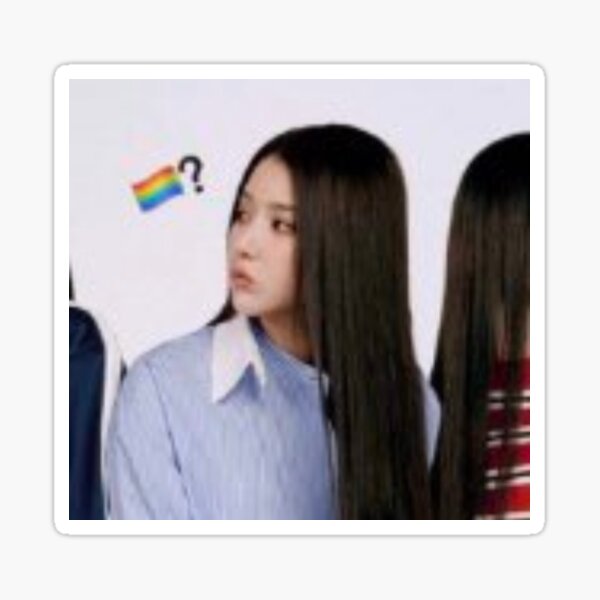 "nmixx jiwoo meme" Sticker for Sale by carolinebucko | Redbubble