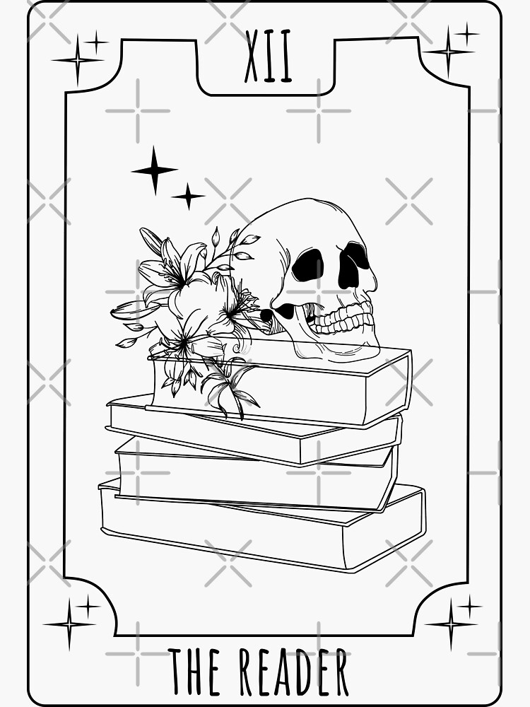 " SPOOKY READERS TAROT CARD FOR BOOK LOVERS" Sticker for Sale by ...