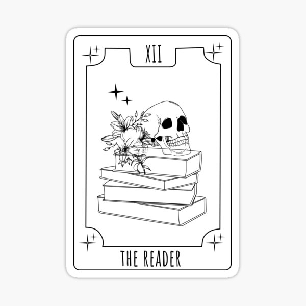 " SPOOKY READERS TAROT CARD FOR BOOK LOVERS" Sticker for Sale by ...