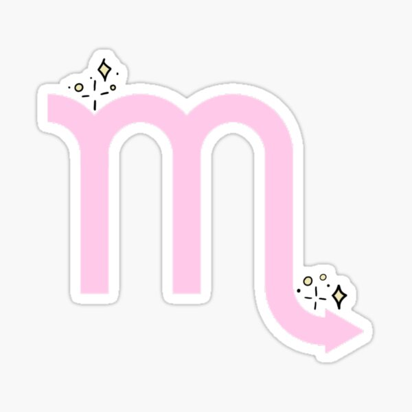 "Sparkle Pink Scorpio zodiac sign " Sticker for Sale by emilykcoates ...