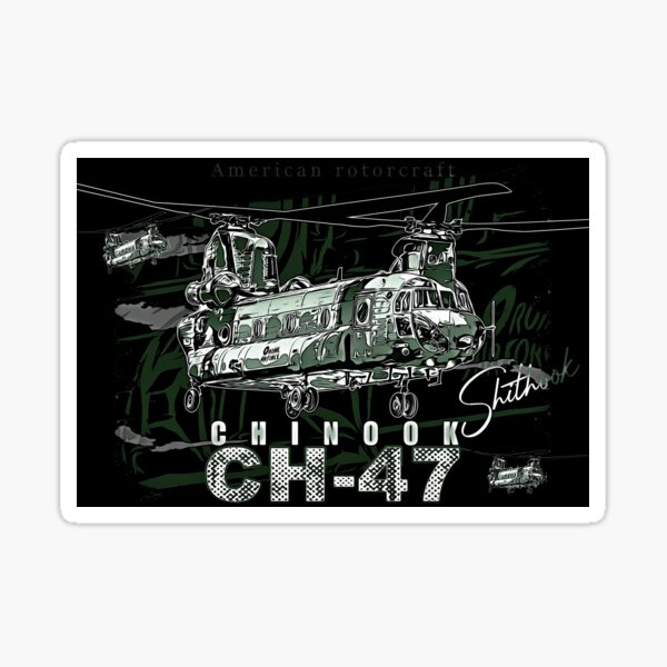 "CH-47 Chinook helicopter" Sticker for Sale by Aerolovers | Redbubble