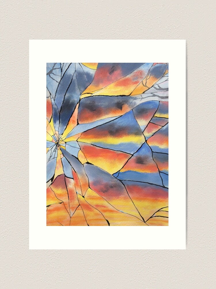 Shattered Mirror Drawing Broken Mirror Portrait Drawing By Alexander